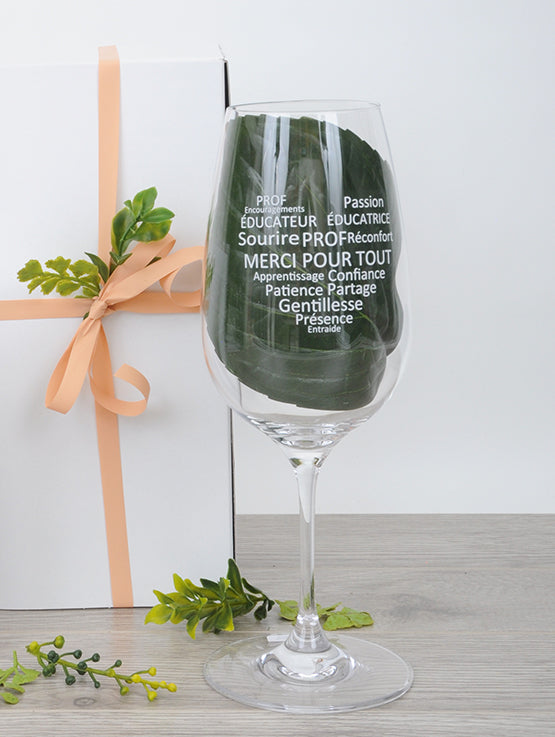 Gift Thank You Glass Wine